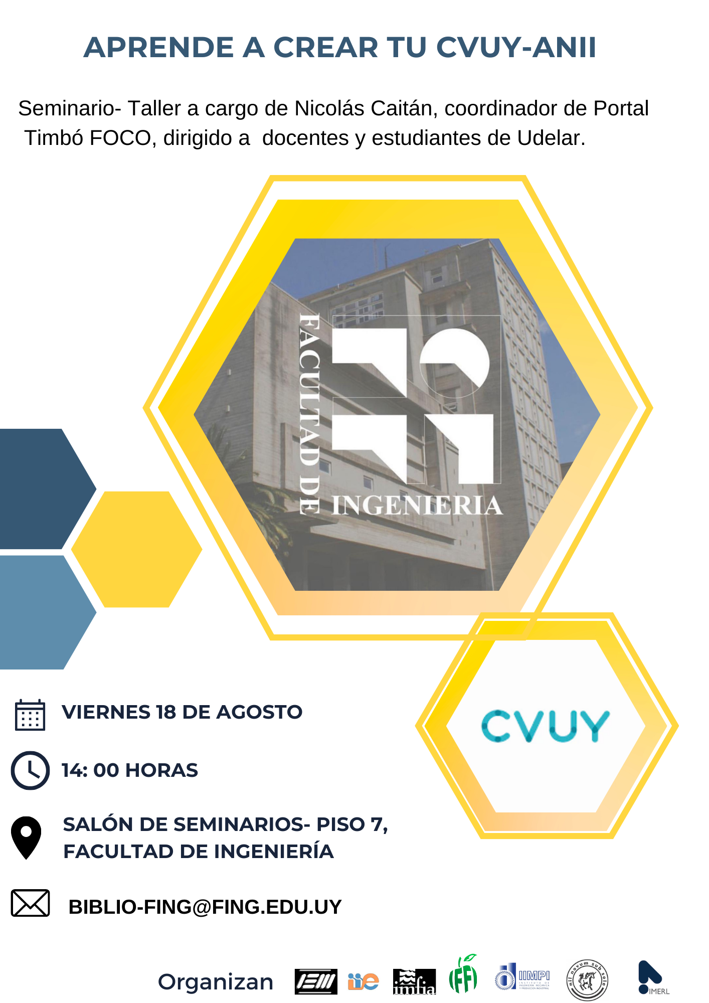 Seminario Taller “Aprende a crear tu CVUY-ANII” | Facultad de Ingeniería